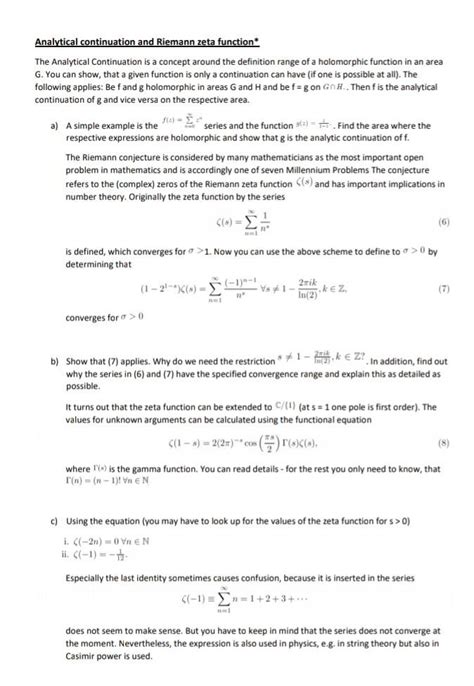 Solved Analytical Continuation And Riemann Zeta Function