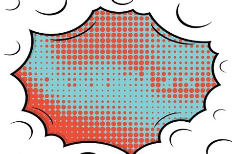 추상 창조적인 개념 벡터 만화 팝 아트 스타일 빈 구름 기둥과 고립된 점 배경 레이아웃 템플릿 판매 배너 빈 음성 버블 세트 그림 하프톤도 서 디자인 개체 그룹에 대한 스톡