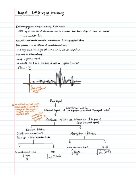 Exp6 Exp7 Emg Signal Processing Pdf