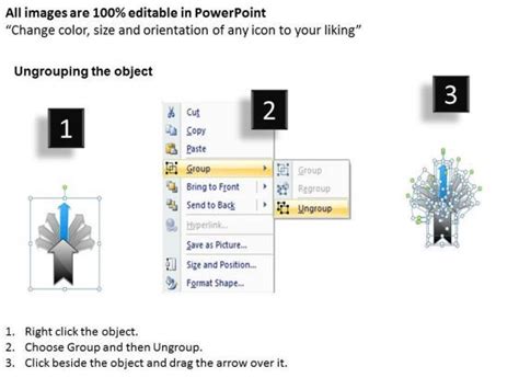Arrows Diverging Representing Process Model Circular Chart PowerPoint Templates