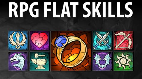 Artstation Rpg Flat Skills Game Assets