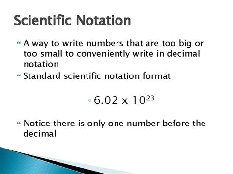 Equipment Lab Scientific Notation Metric System Dimensional Analysis