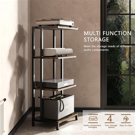 17 Stories 4 Tier AV Media Audio Rack Wayfair