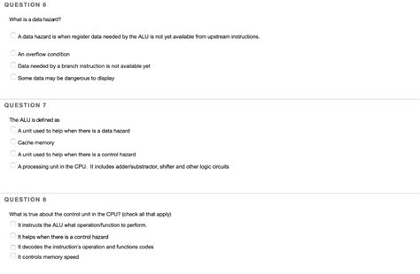 QUESTION 6 What Is A Data Hazard A Data Hazard Is Chegg Com