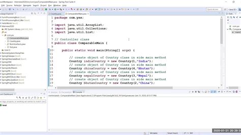 Comparable Use In Java Application Youtube
