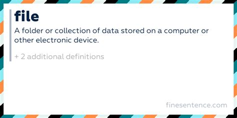 File Definition Meaning And Examples In English