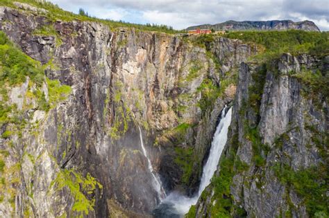Aerial View Of Voringsfossen Waterfall Hordaland Norway Stock Image