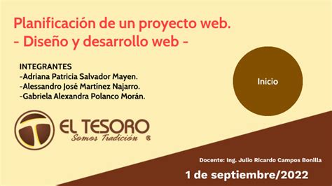 Planificación De Un Proyecto Web Diseño Y Desarrollo Web By
