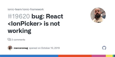 Bug React Is Not Working Issue Ionic Team Ionic Framework Github