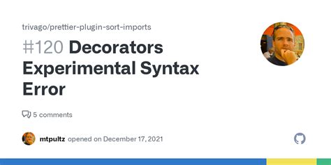 Decorators Experimental Syntax Error · Issue 120 · Trivagoprettier