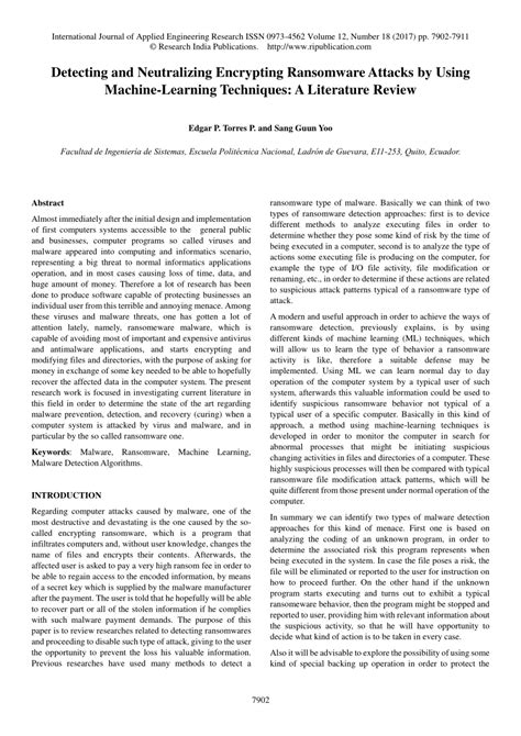 Pdf Detecting And Neutralizing Encrypting Ransomware Attacks By Using