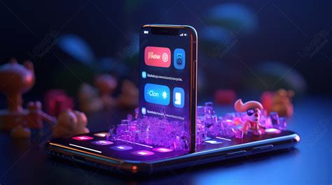 소셜 네트워크 채팅 알림 대화 상자 배경 휴대폰 3d 렌더링 핸드폰 배경 휴대 배경 표현 배경 이미지 Hd 핸드폰 휴대 표현 배경 사진 무료 다운로드