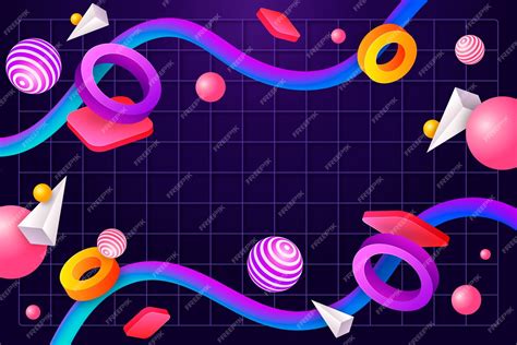 현실적인 3d 추상적 인 배경 무료 벡터