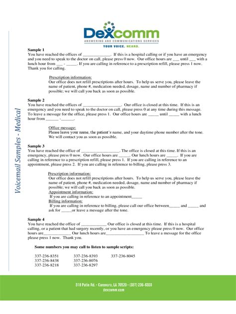 Voicemail Message 5 Free Templates In Pdf Word Excel Download