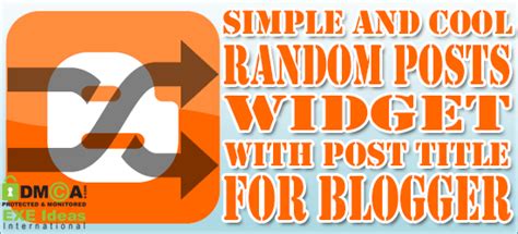 Simple Random Posts Widget With Post Title For Blogger Exeideas Let