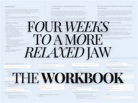 Bruxism Begone Your Guide To Jaw Tension Relief 4 Week Digital Workbook Relaxation