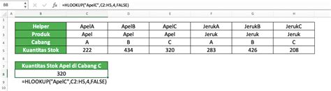 Rumus HLOOKUP Di Excel Fungsi Contoh Dan Cara Menggunakannya