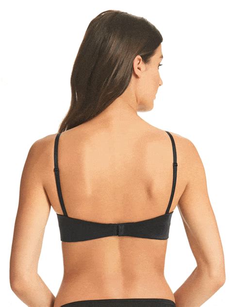 Finelines Refined 6 Way Low Cut Strapless Bra Black Curvy Bras