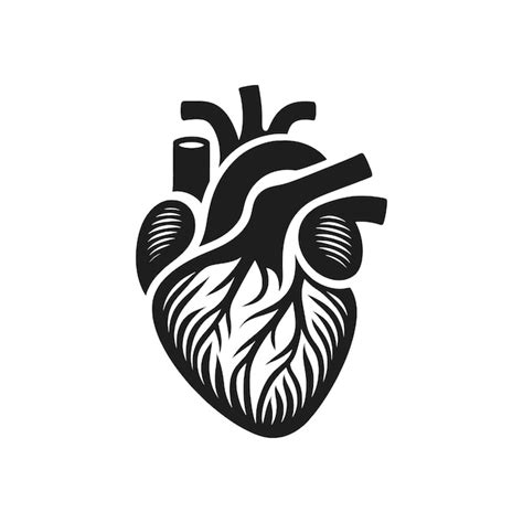 Premium Vector Heart Anatomy Silhouette Vector Illustration Of Human