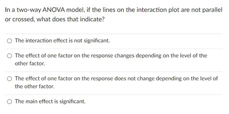 solved in a two way anova model if the lines on the