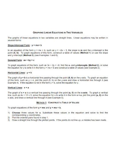 Linear Equations Examples Home Design Ideas