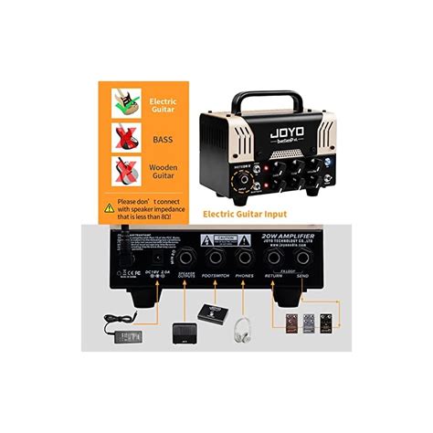 JOYO Meteor II BanTamp XL Series Mini Amp Head 20 Watt Preamp 2 Channel ...