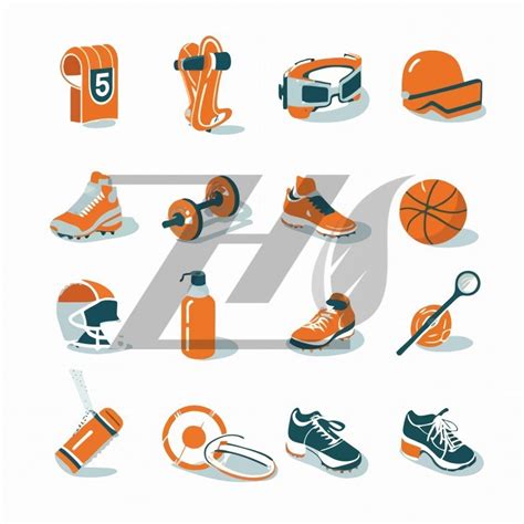 دانلود وکتور مجموعه تجهیزات ورزشی دانلود رایگان فایل لایه باز، Psd