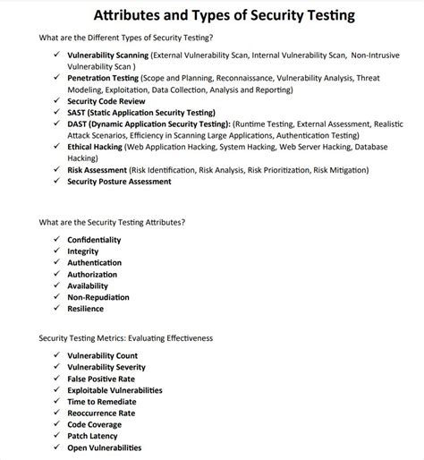 Amir Naghavi On Linkedin Attributes And Types Of Security Testing