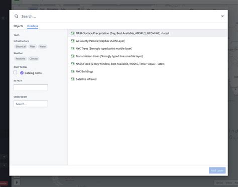 Map • Interact With Maps • Add Data To A Map • Palantir