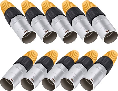 Penglin 10 Conectores De Panel Impermeables Rj45 Enchufe Hembra De Alimentación Ethernet Cat5e