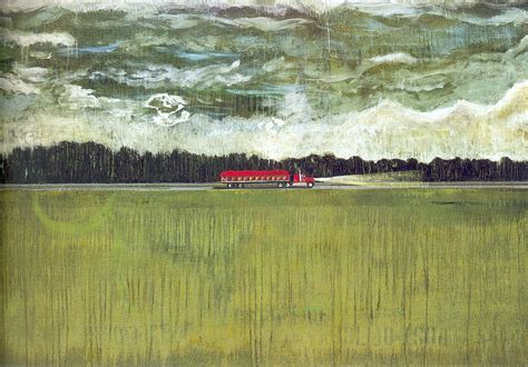 Peter Doig The Hitch Hiker 198990 Oil On Sack Cloth 152 X 226 Cm