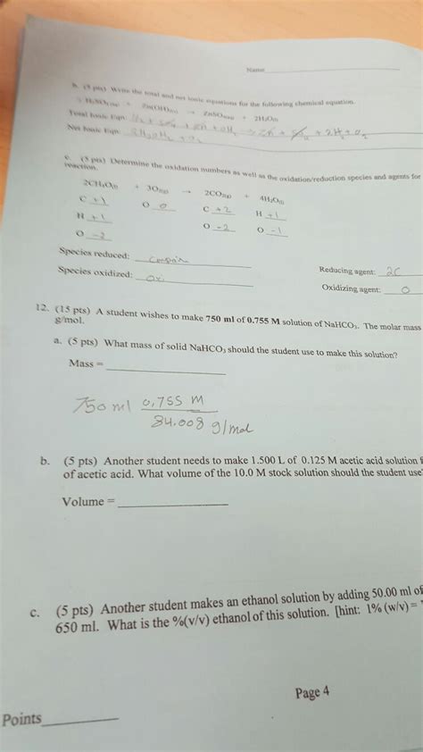 Solved Write The Total And Net Ionic Equations For The Chegg