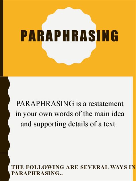 Paraphrasing Pdf Part Of Speech Sentence Linguistics
