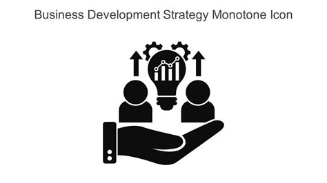 Business Development Strategy Monotone Icon In Powerpoint Pptx Png And Editable Eps Format PPT