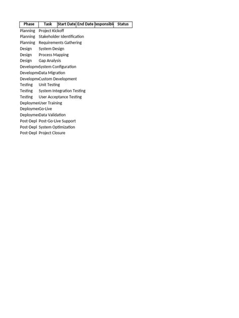 Erp Implementation Plan Pdf
