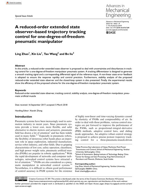 Pdf A Reduced Order Extended State Observer Based Trajectory Tracking