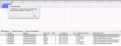 Iphone What Can Cause Core Animation To Produce A Zombie Stack Overflow