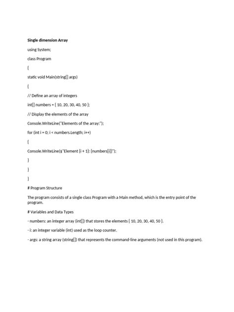 Arrays In C Pdf Computer Engineering Computer Programming