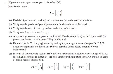 solved [eigenvalues and eigenvectors part 1 standard