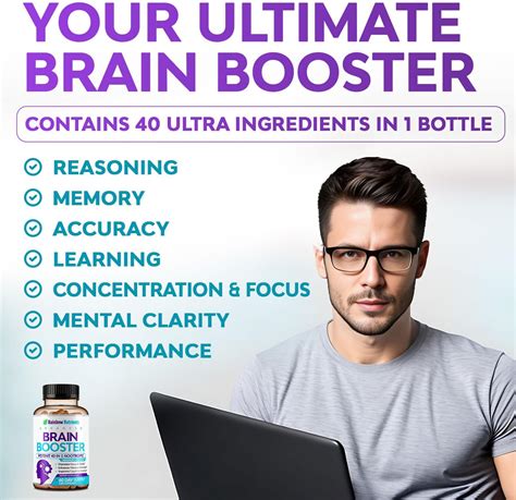 40 In 1 Brain Booster Supplements For Memory Focus Clarity Energy Performance Natural