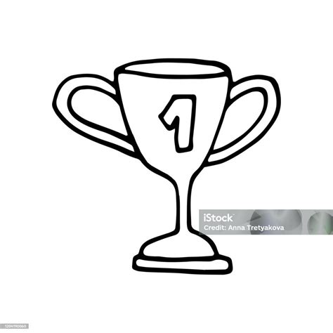 낙서 비즈니스 세트에서 성공의 단일 요소 카드 포스터 스티커 및 전문 디자인을위한 손으로 그린 벡터 일러스트 레이션 Championship에 대한 스톡 벡터 아트 및 기타