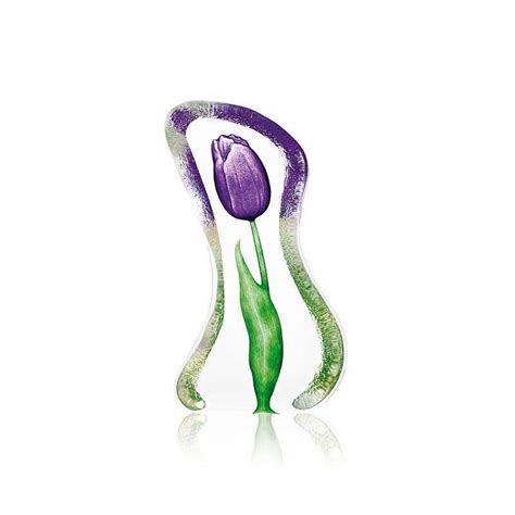 Skulpturer Handgjorda Blommor I Glas Målerås Glasbruk
