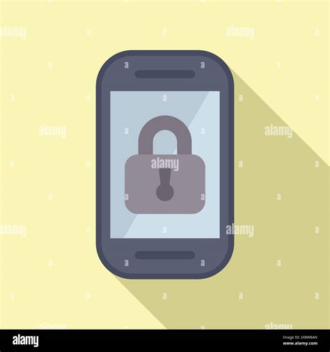 Digital Mobile Security Icon Concept With Smartphone And Padlock Symbol