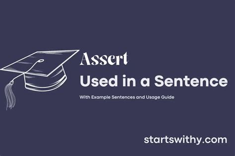 Assert In A Sentence Examples 21 Ways To Use Assert