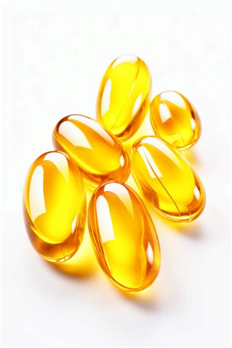 橙黄色透明保健品鱼油药丸胶囊模型 花瓣网