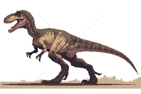 벨로시랩터 픽셀 아트 일러스트 무료 다운로드 Lovepik