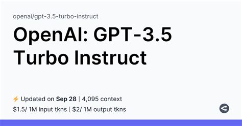 openai gpt 3 5 turbo instruct by openai openrouter