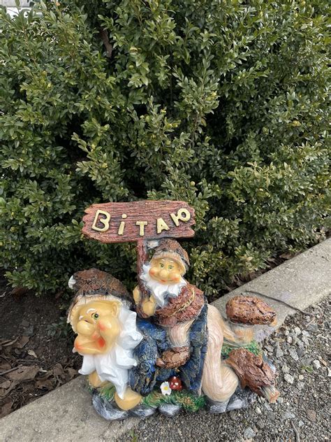 Садова фігура ДомФігурок Гноми Вітаю Id 1834930467 ціна 1600 ₴ купити на Prom Ua