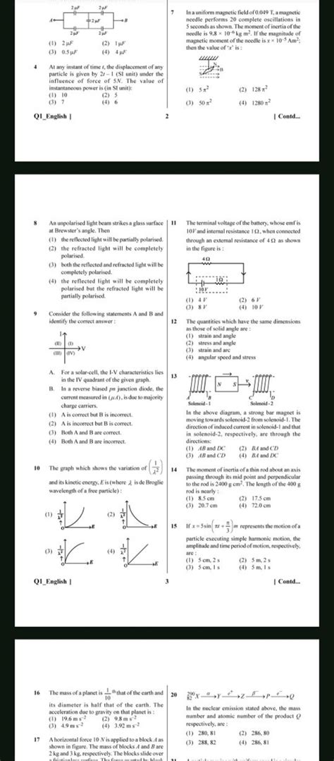 17 A Horizontal Force 10 N Is Applied To A Block A As Shown In Figure Th