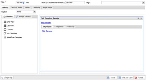 tab container casewhere docs
